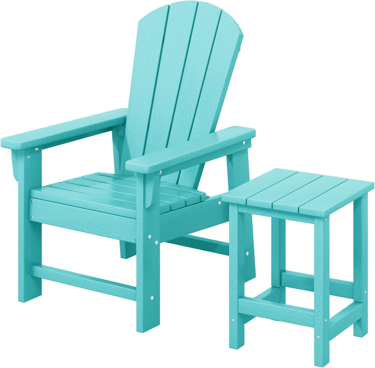 Kids Outdoor Table and Chairs, Plastic Outdoor Kids Chair Toddler 2PCS ...