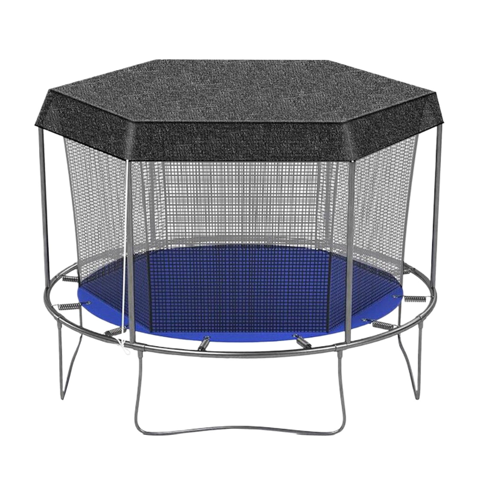 Kids Outdoor Trampoline With Sunshade Cover Mesh And Enhanced For ...