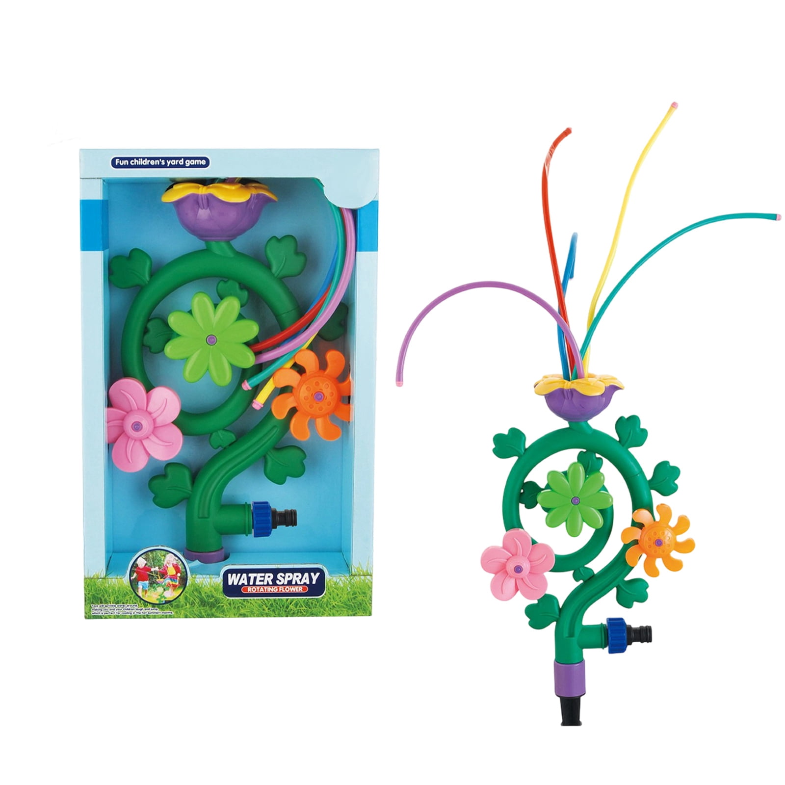 Kids Outdoor Water Sprinkler Toys for Backyard, 360° Rotatable Garden ...