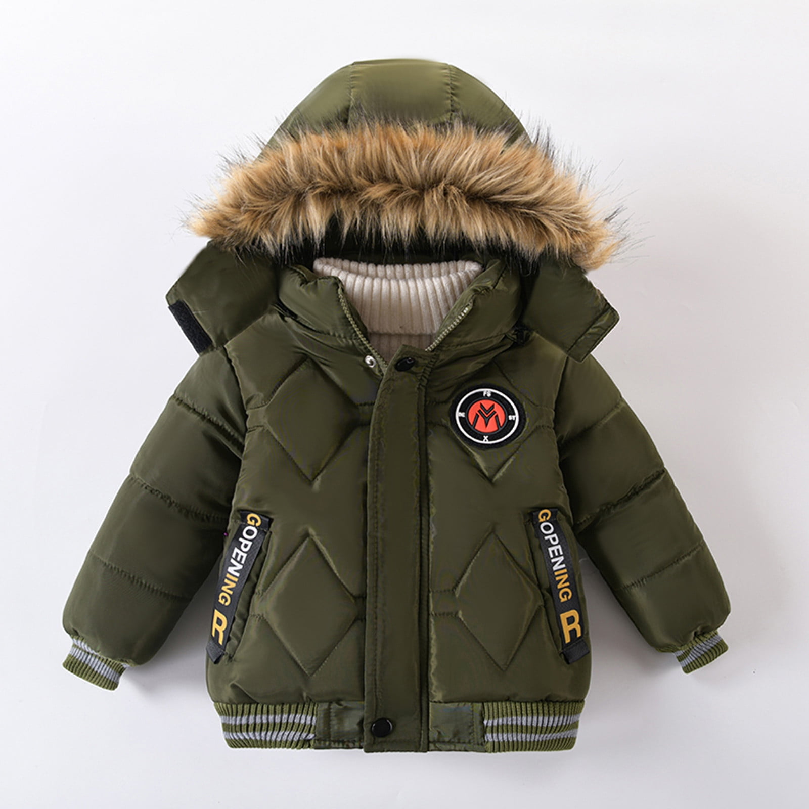 Kids Outerwear Coats Children Winter Boy Jacket Coat Hooded Coat ...