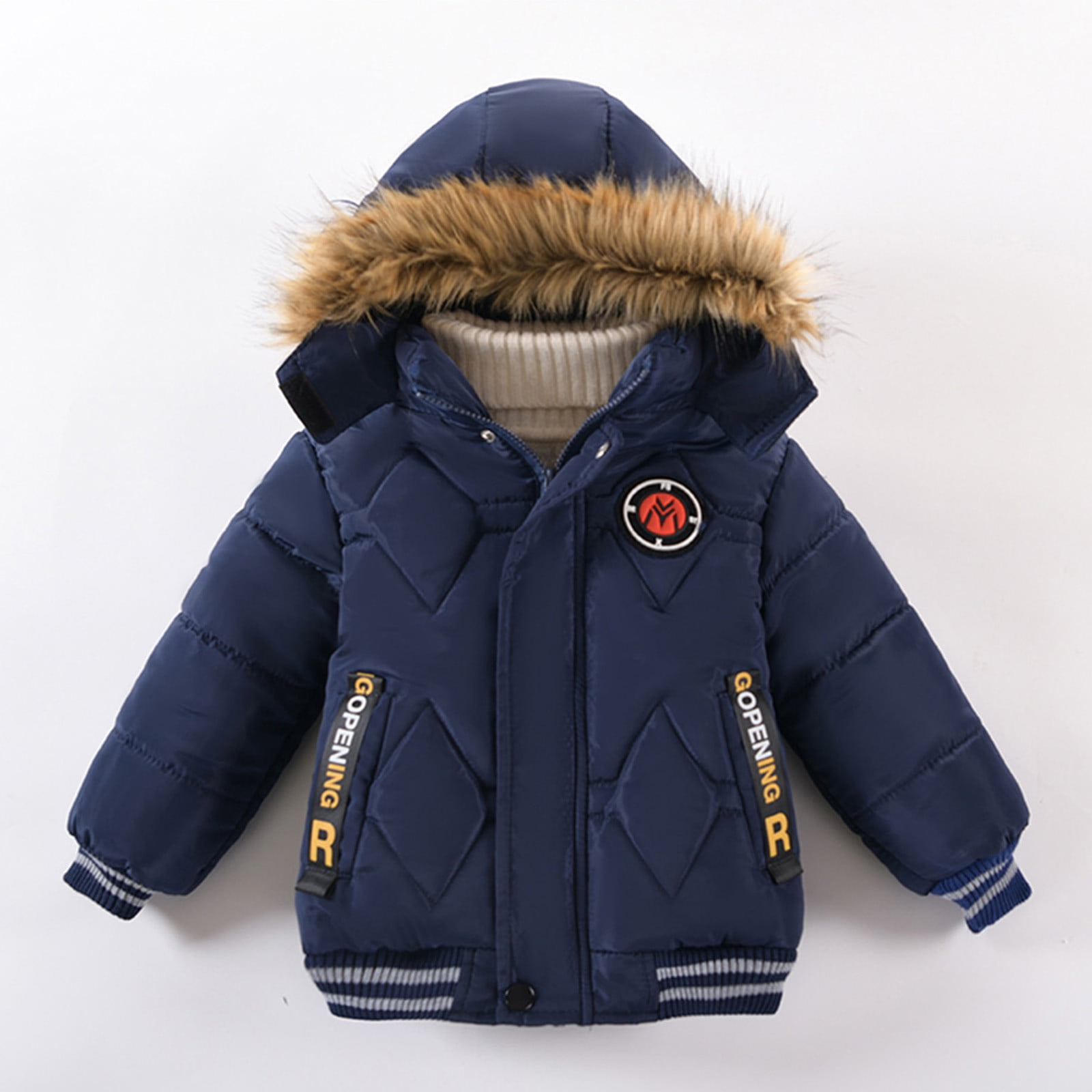 Kids Outerwear Coats Children Winter Boy Jacket Coat Hooded Coat ...