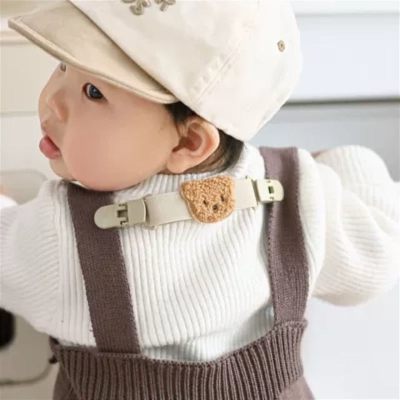 Kids Overalls Antis-slip Fixer Elastic Strap Clip With Suspender Skirt ...