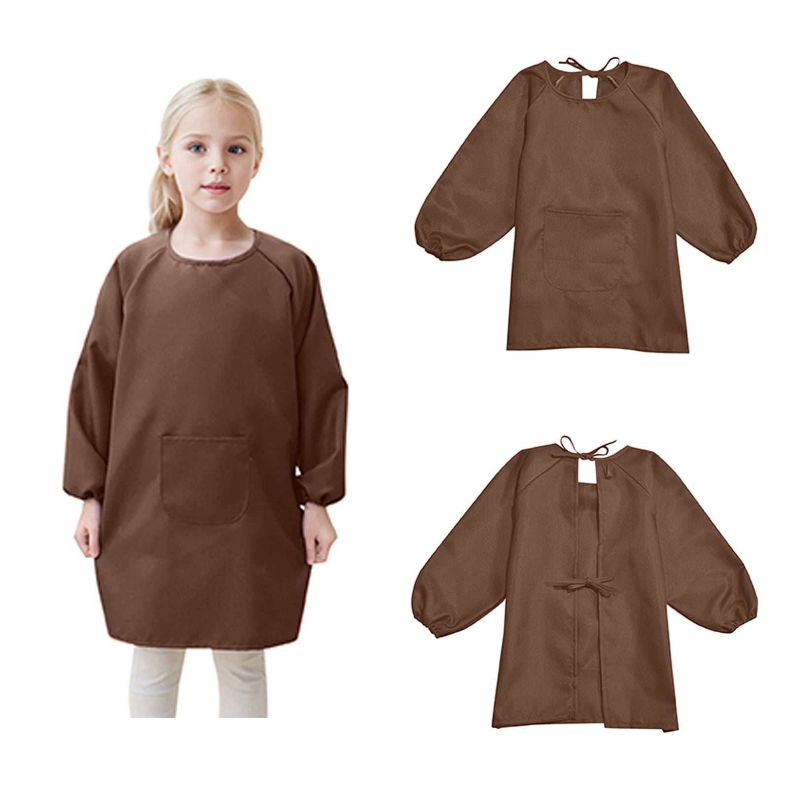 Kids Paint Smock Artist Apron For Painting Long Sleeve Kids Coffee ...