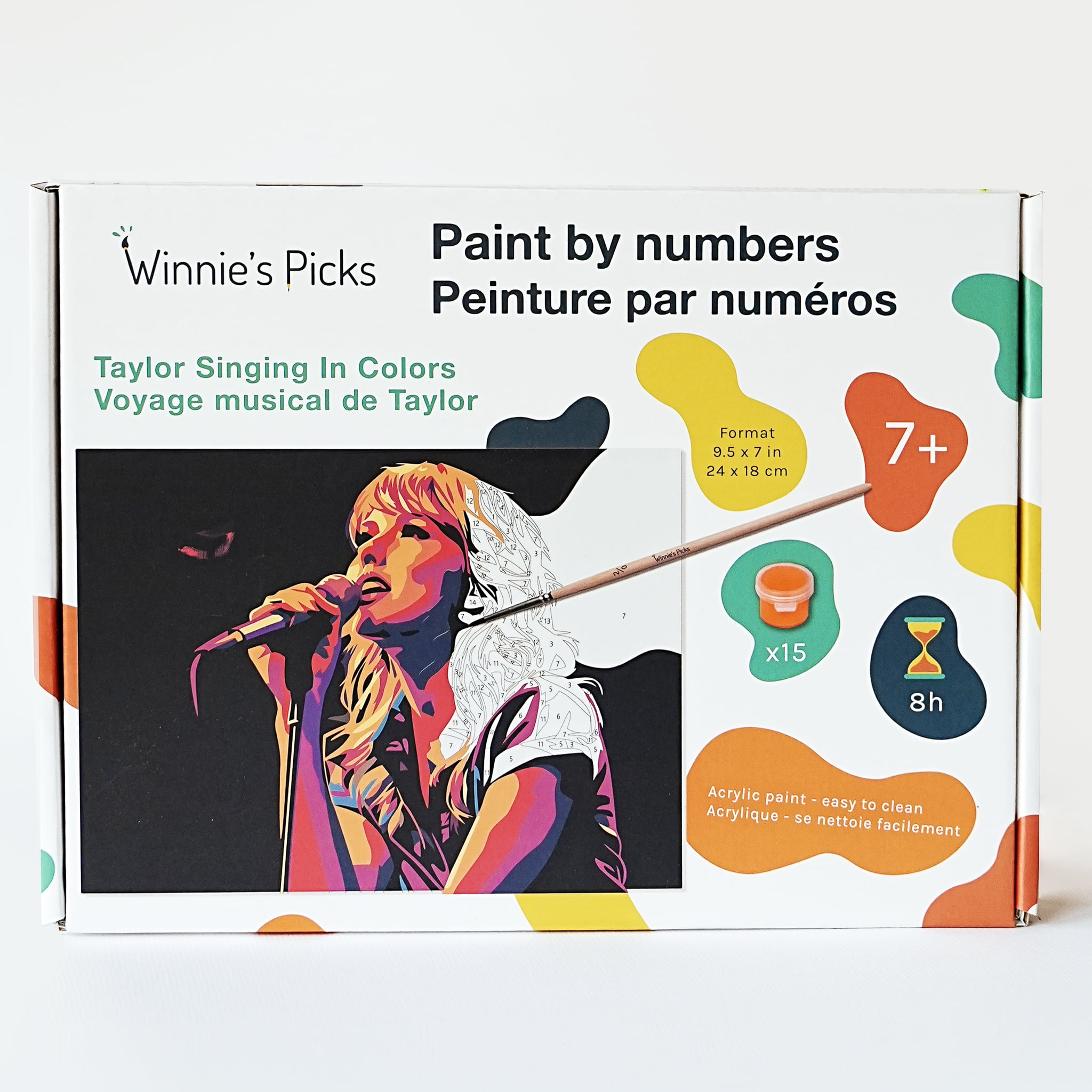 Kids Paint by Number Craft Kit - Taylor Singing in Colors Painting by ...