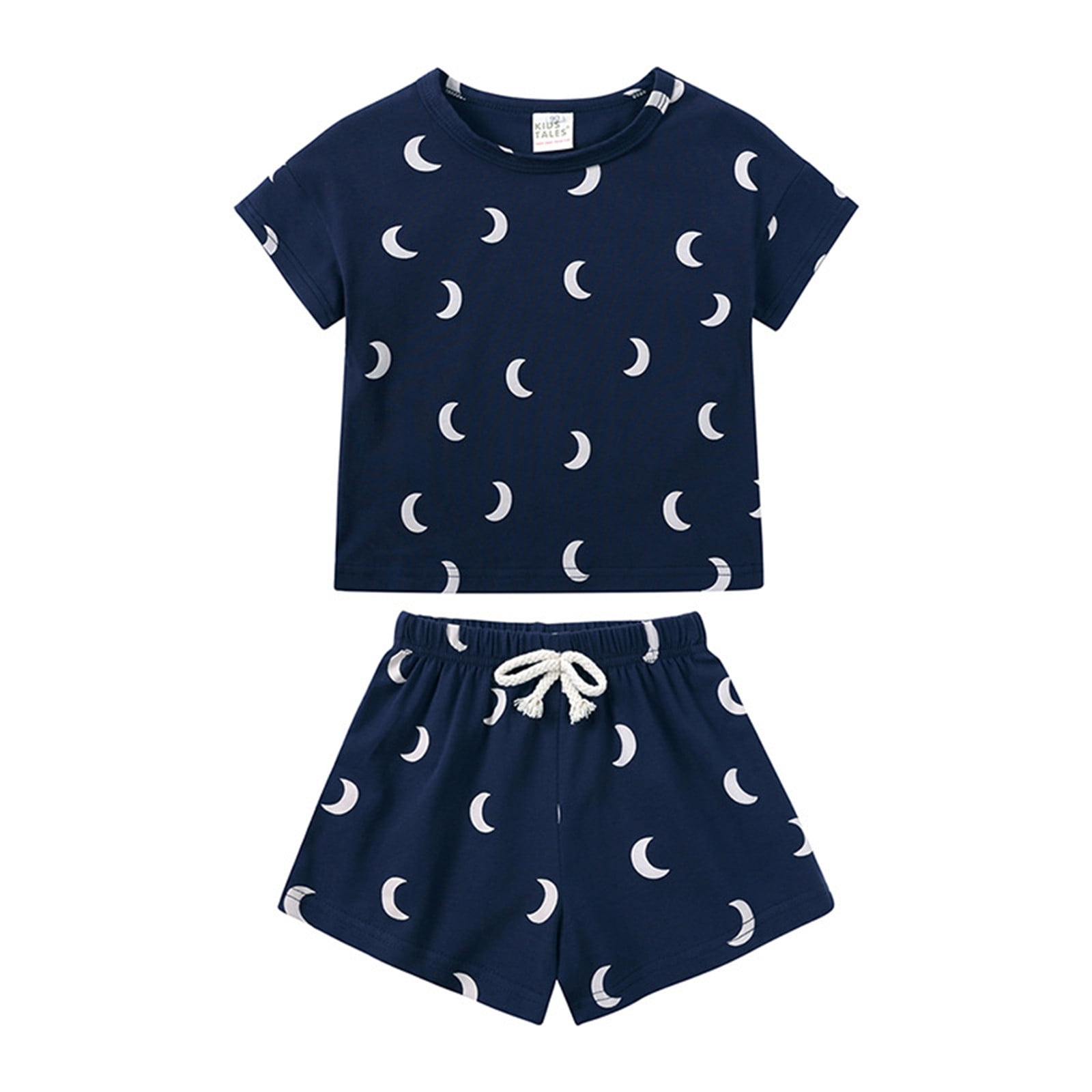 Kids Pajamas Short Sleeve Cute Cartoon Printed Loungewear and Short ...