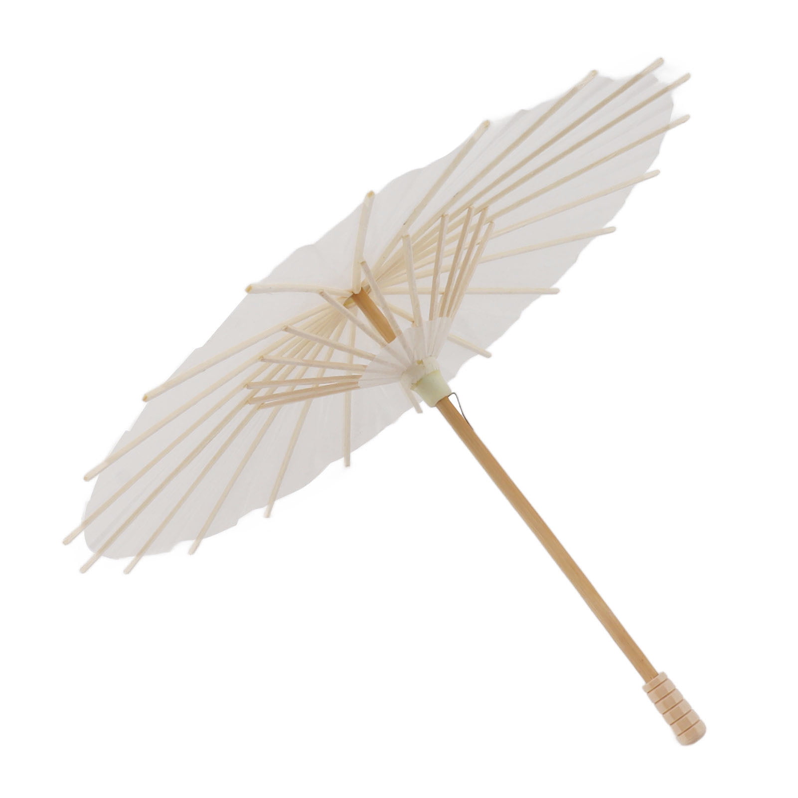 Kids Paper Parasol Bamboo and Paper Chinese Style Elegant White DIY ...
