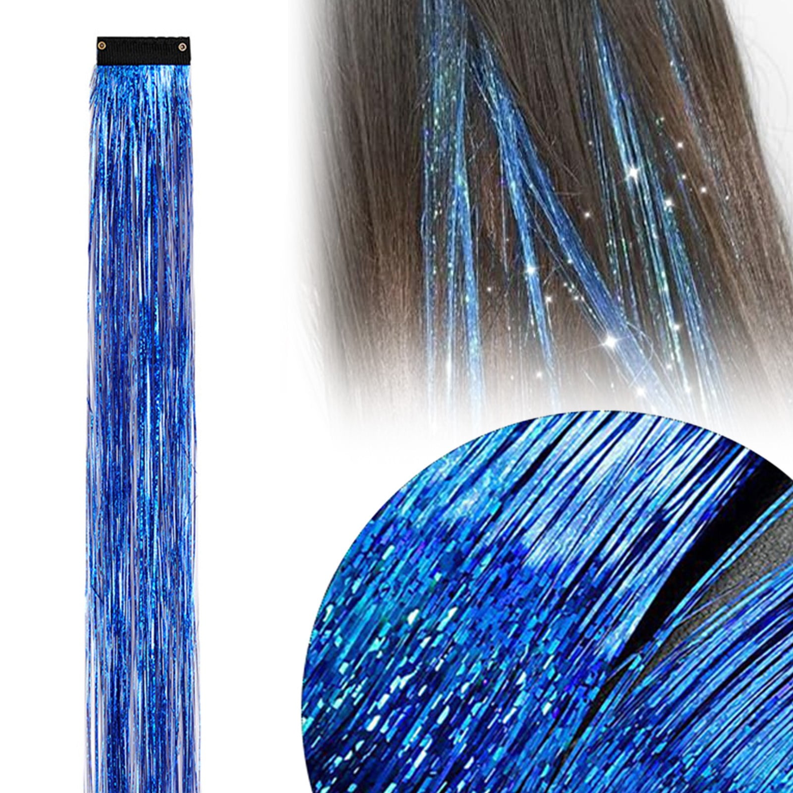 Kids Party Supplies,Colorful Glitter Ha Ir Accessories 20 Inch Clip In ...