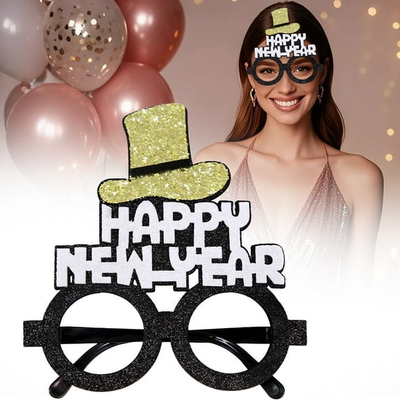 Kids Party Supplies,New Year Glasses Glitter Holiday Glasses Frames ...