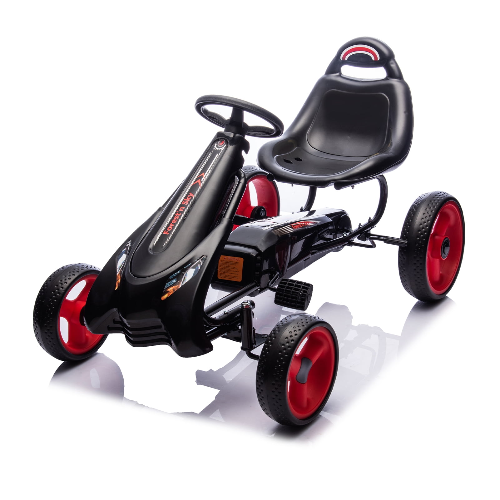 Kids Pedal Go Kart,4 Wheels Racer Toy Car with Adjustable Seat,Pedal ...