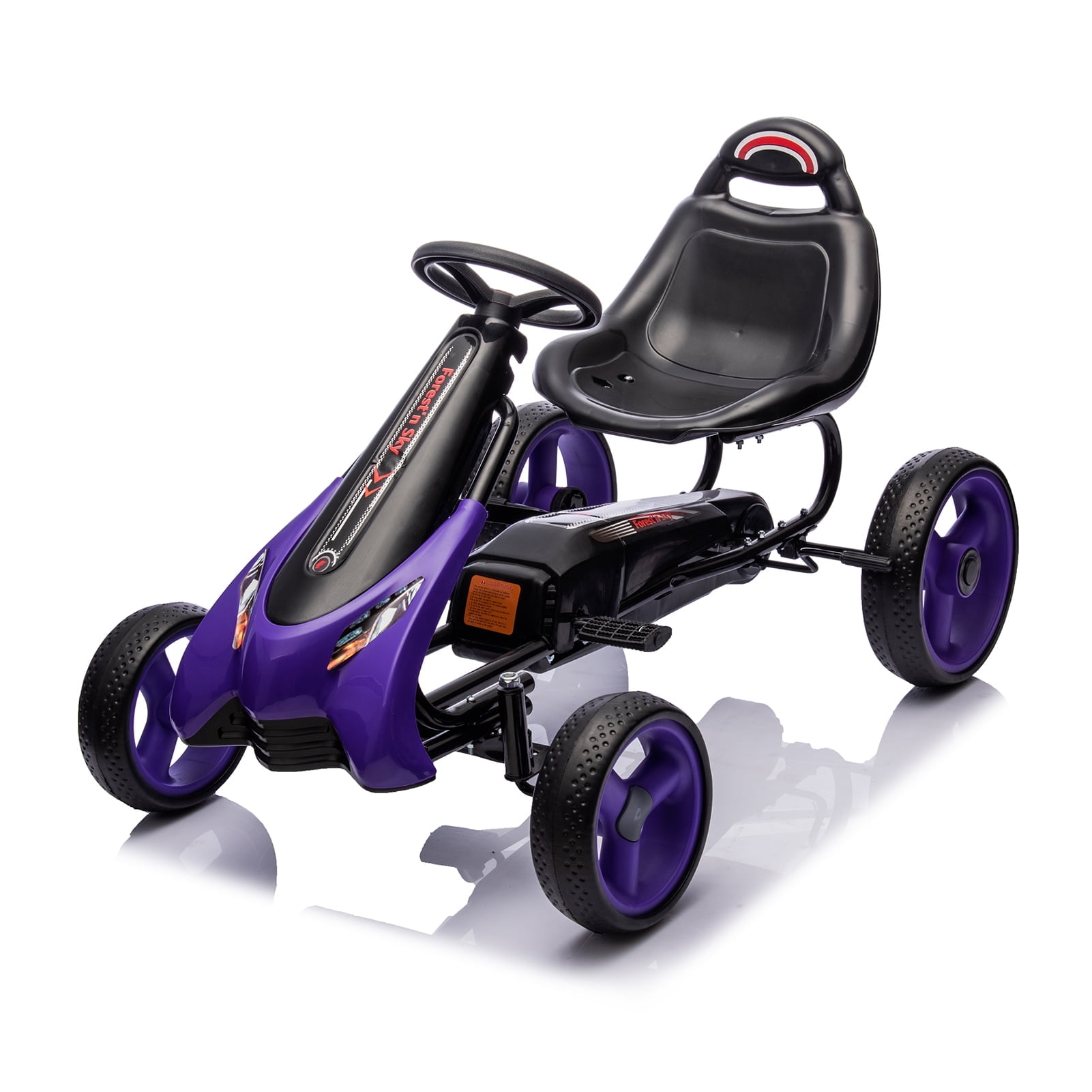 Kids Pedal Go Kart,4 Wheels Racer Toy Car with Adjustable Seat,Pedal ...