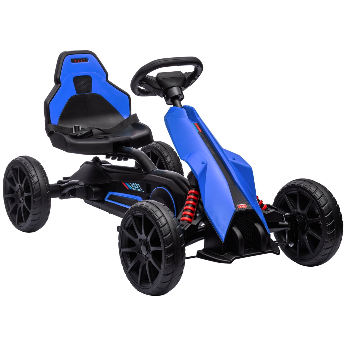 Kids Pedal Go Kart with Adjustable Seat and Handbrake, Outdoor Ride On ...