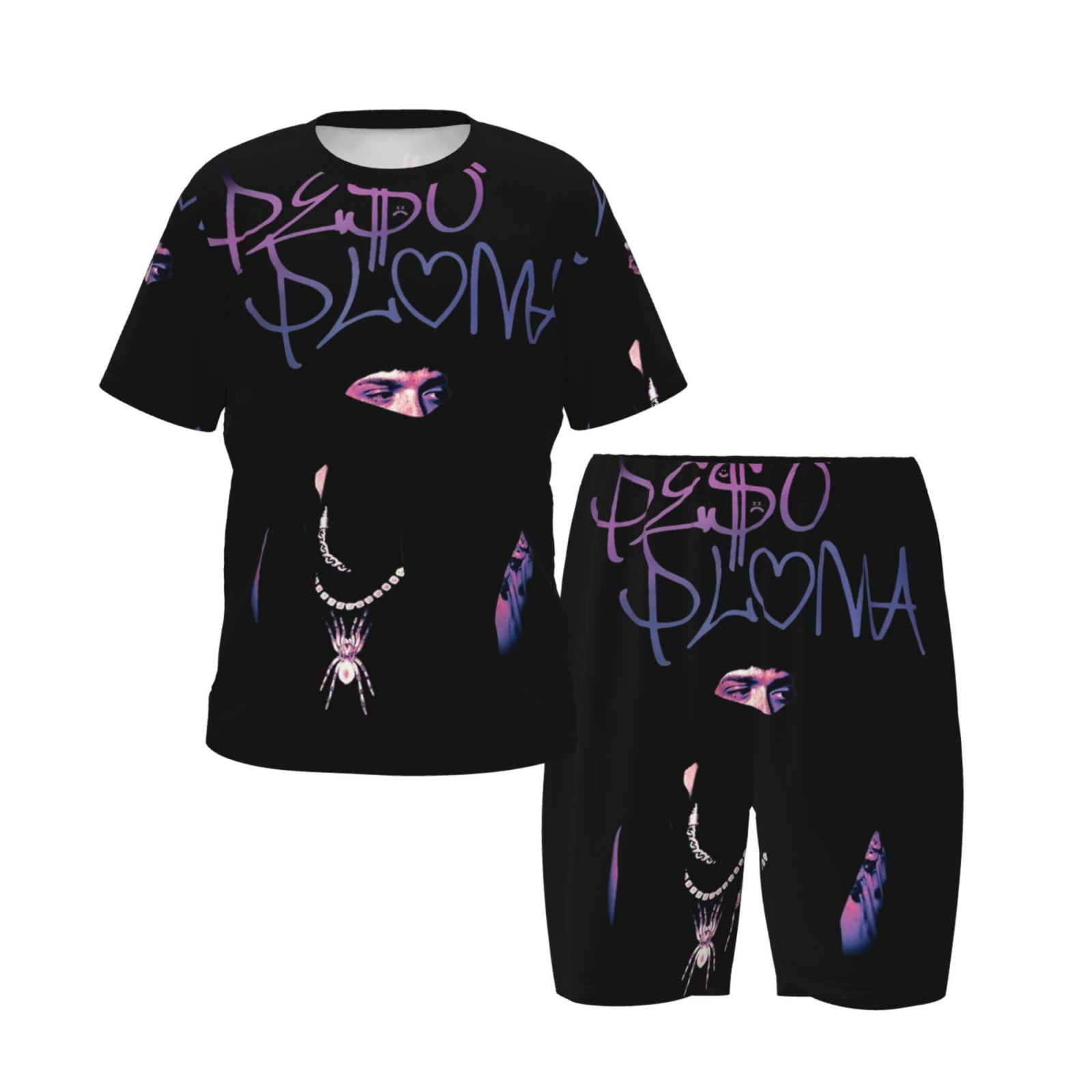 Kids Peso Pluma Pajamas Set Cartoon Sleepwear Short Set Outfit For Boys ...