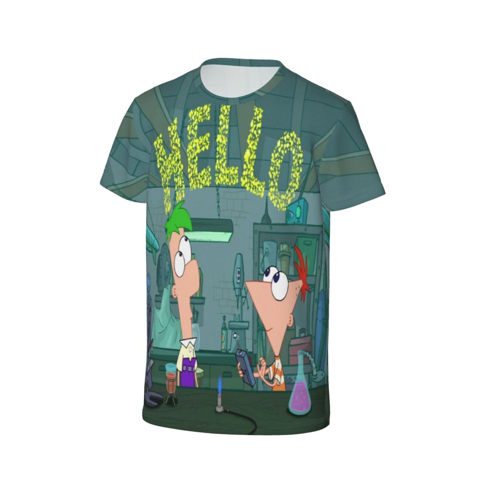 Kids Phineas Fer Graphic Tees Funny Cartoon 3D Print Short Sleeve T ...