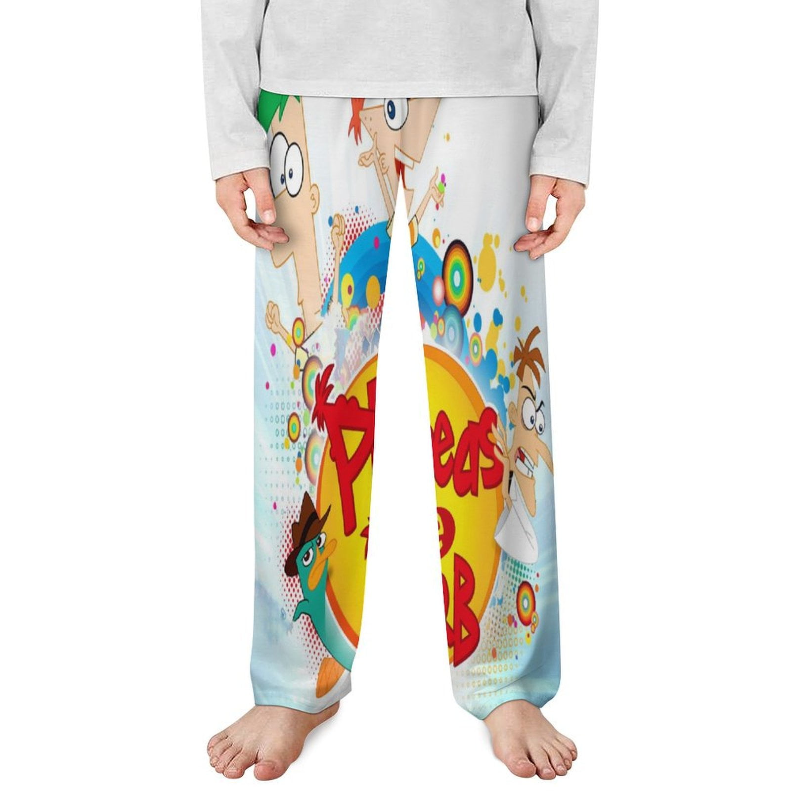 Kids Phineas Fer Pajama Pants Long Sleep Pants Drawstring Lounge Pajama ...