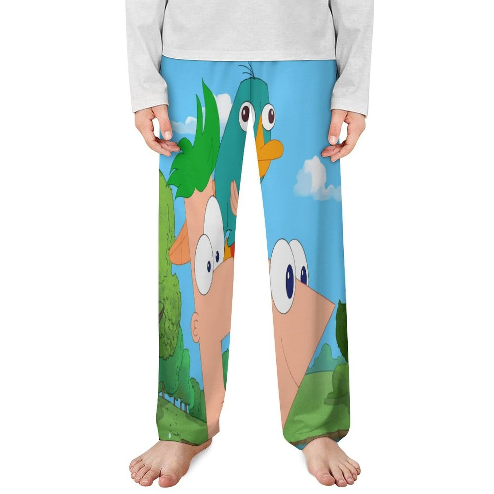 Kids Phineas Fer Pajama Pants Long Sleep Pants Drawstring Lounge Pajama ...