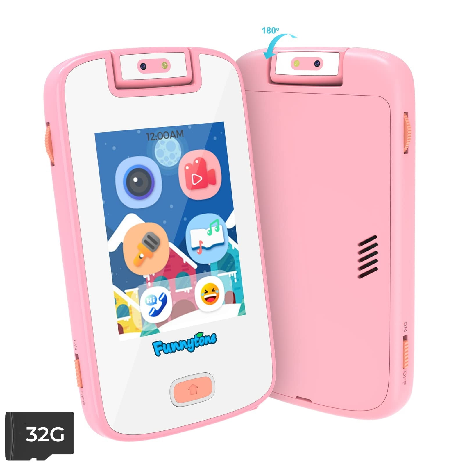 JoyGrow Kids Phone Toy, 32G Memory, Touchscreen, Camera, Music, Christmas Gift, Pink - Walmart.com