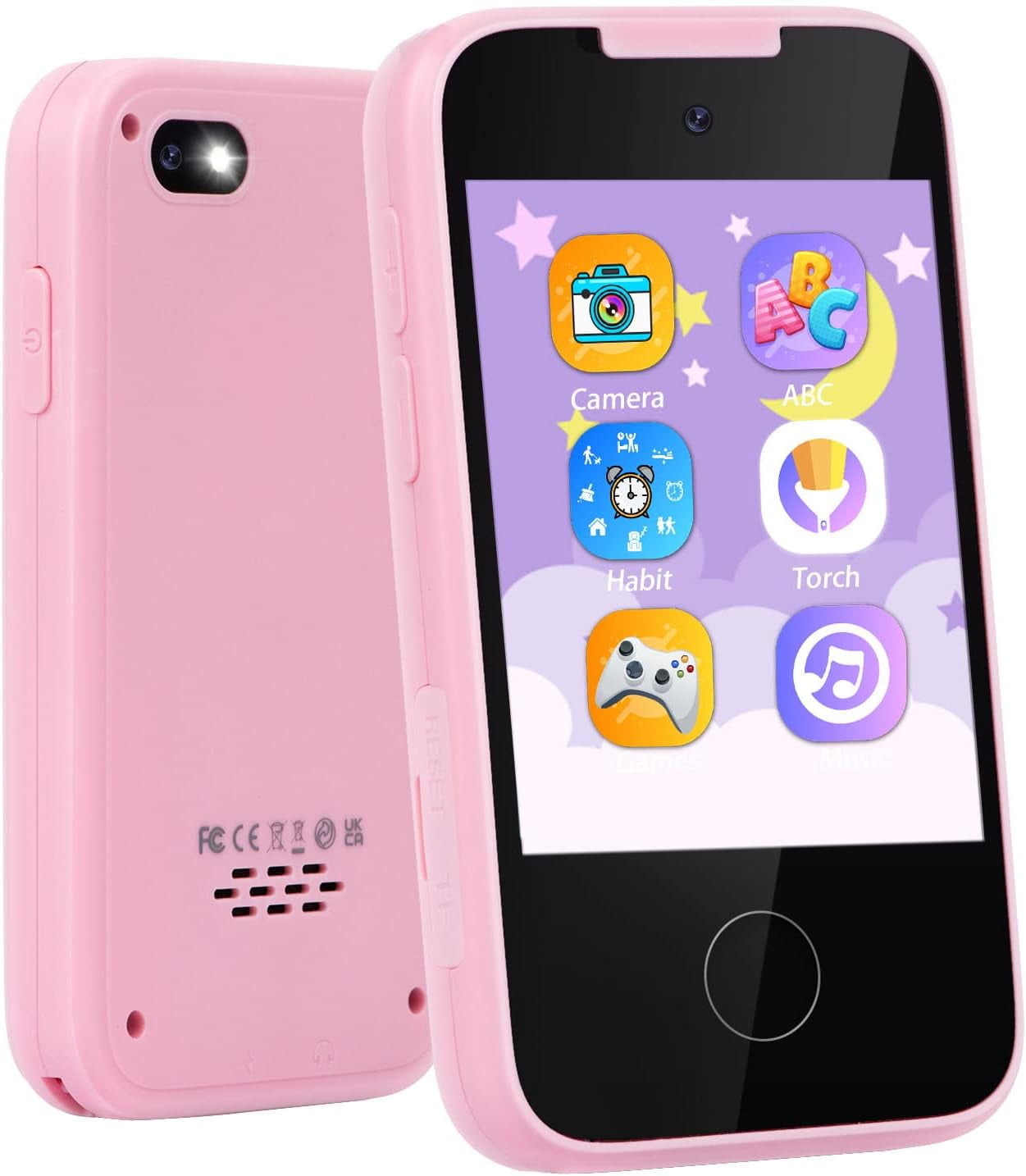 Kids Phone Toys for 3-6 Year Olds Girls, Touchscreen Kids Cell Phone with Dual Camera, MP3 Music ...