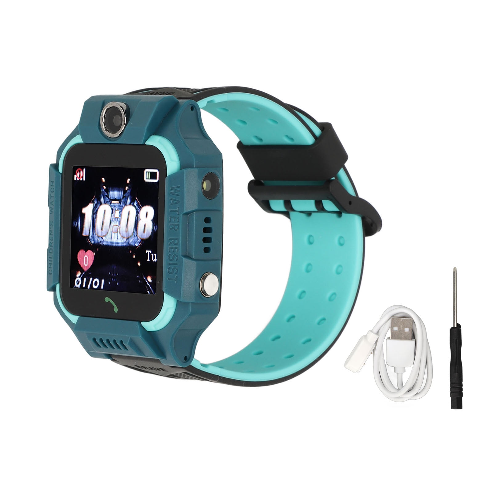 Kids Phone Watch HD Touch Screen GPS Positioning SOS Waterproof ...