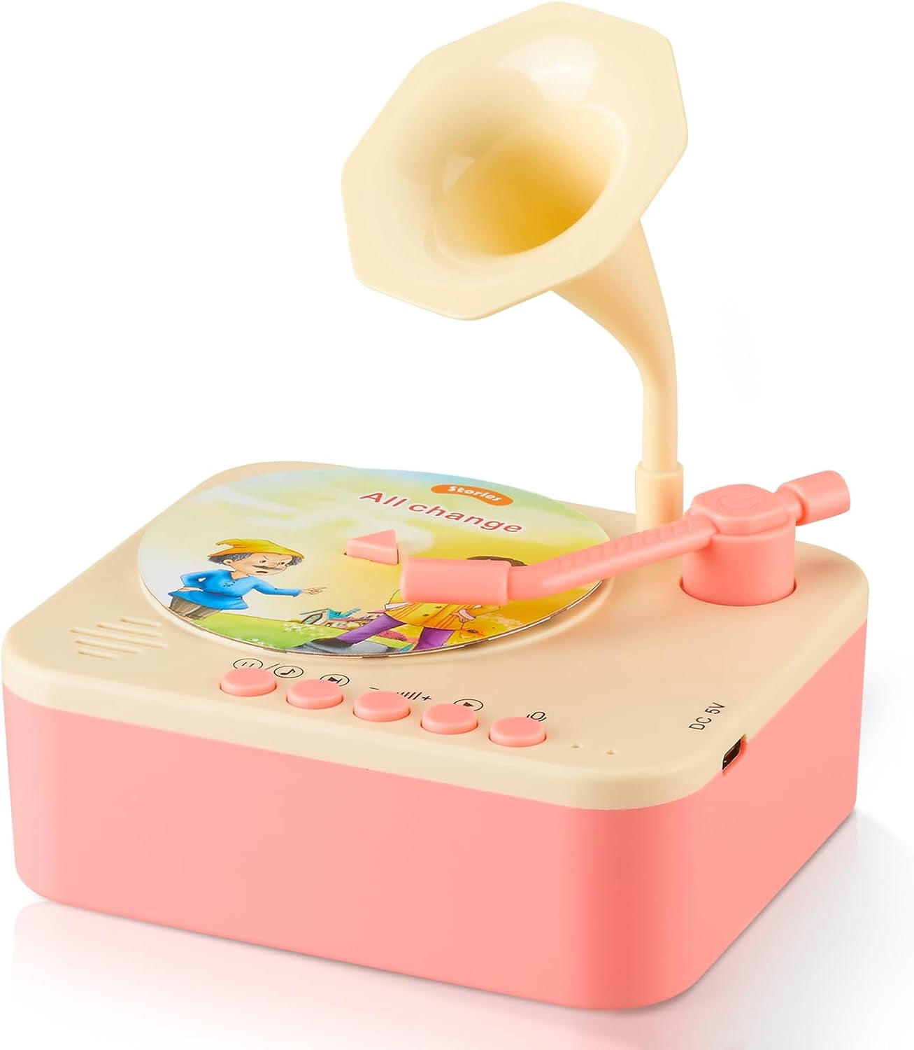 Kids Phonograph with 99 Cards，Toddler record player, 96 cards + 8 ...