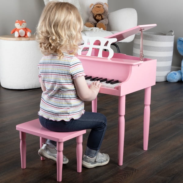 Kids Piano - 30 Key Mini Grand Piano for Beginners with Stand, Bench ...