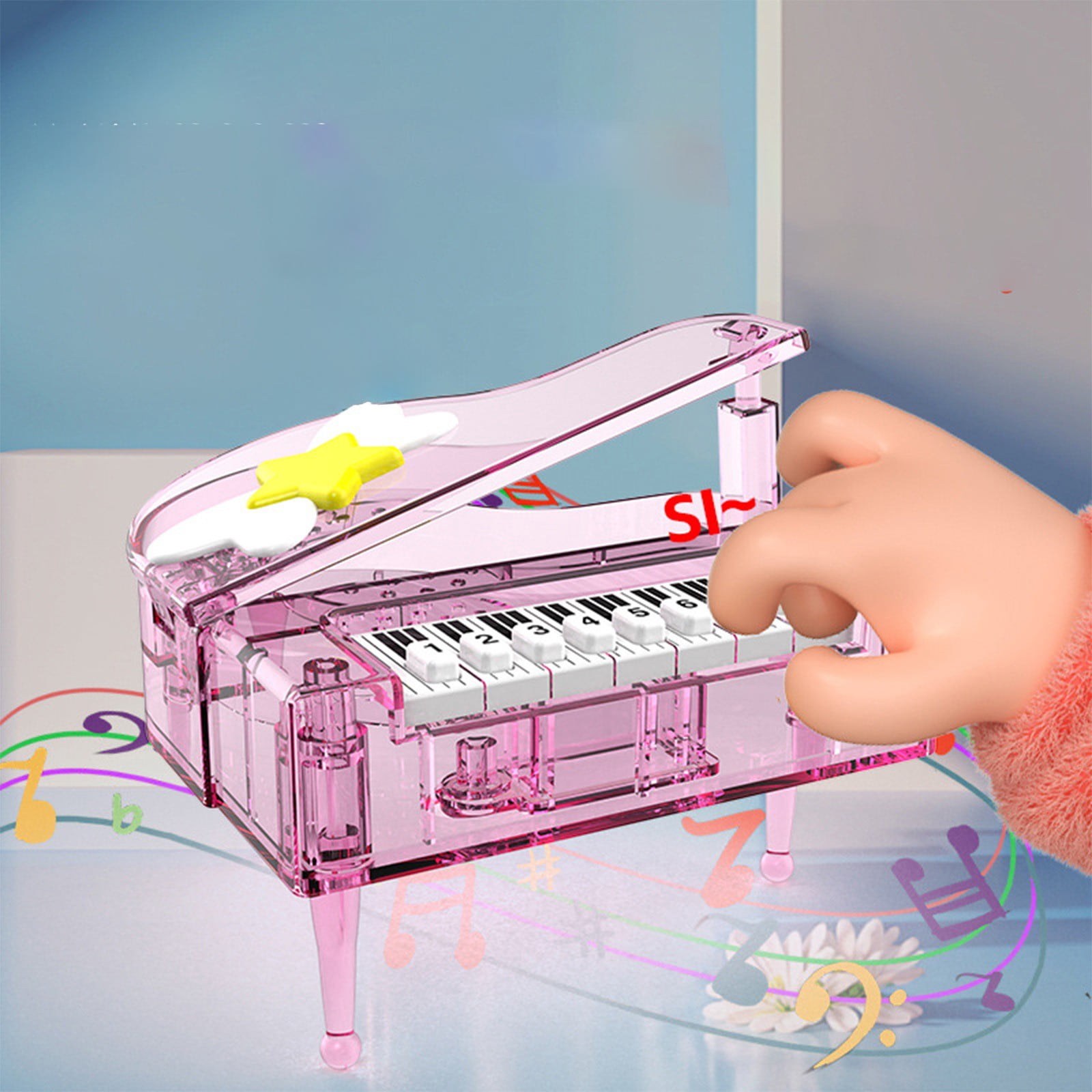 Kids Piano,Kids Keyboard Piano,Mini Piano Toy + Light-Up Electronic ...