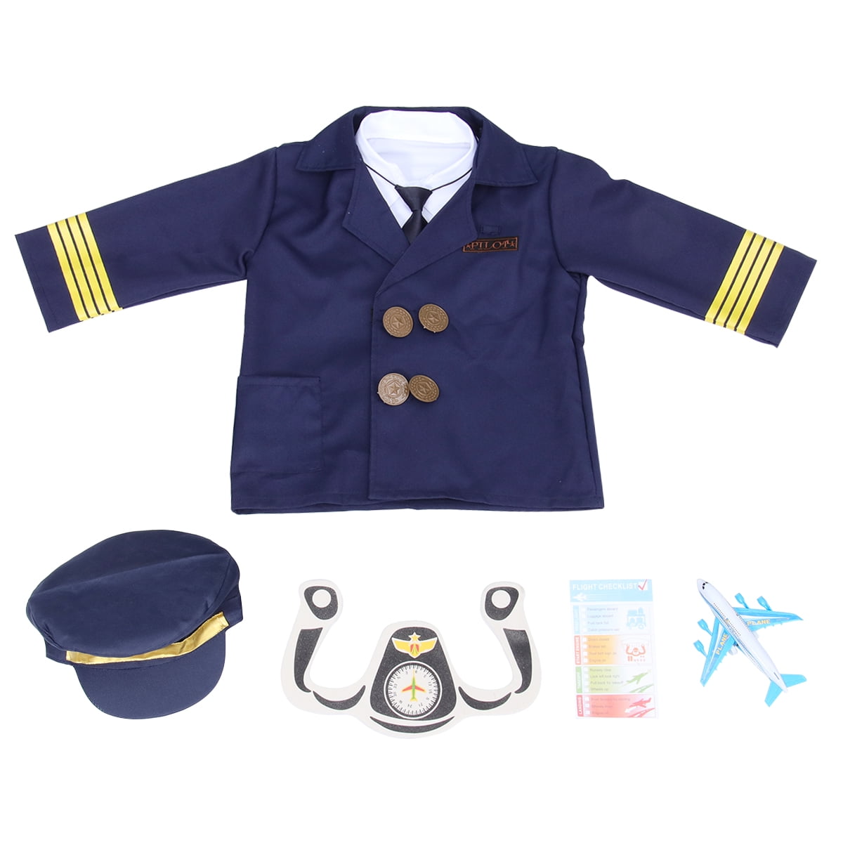Kids Pilot Uniform Props Sets Cosplay Pilot Clothes for Fancy Ball ...