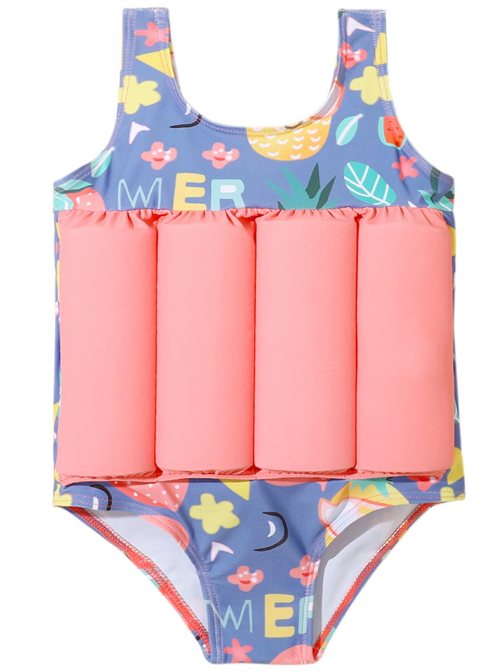 Kids Pink Float Suit Toddler Floatation Swimsuit Girls Swimming Suit ...