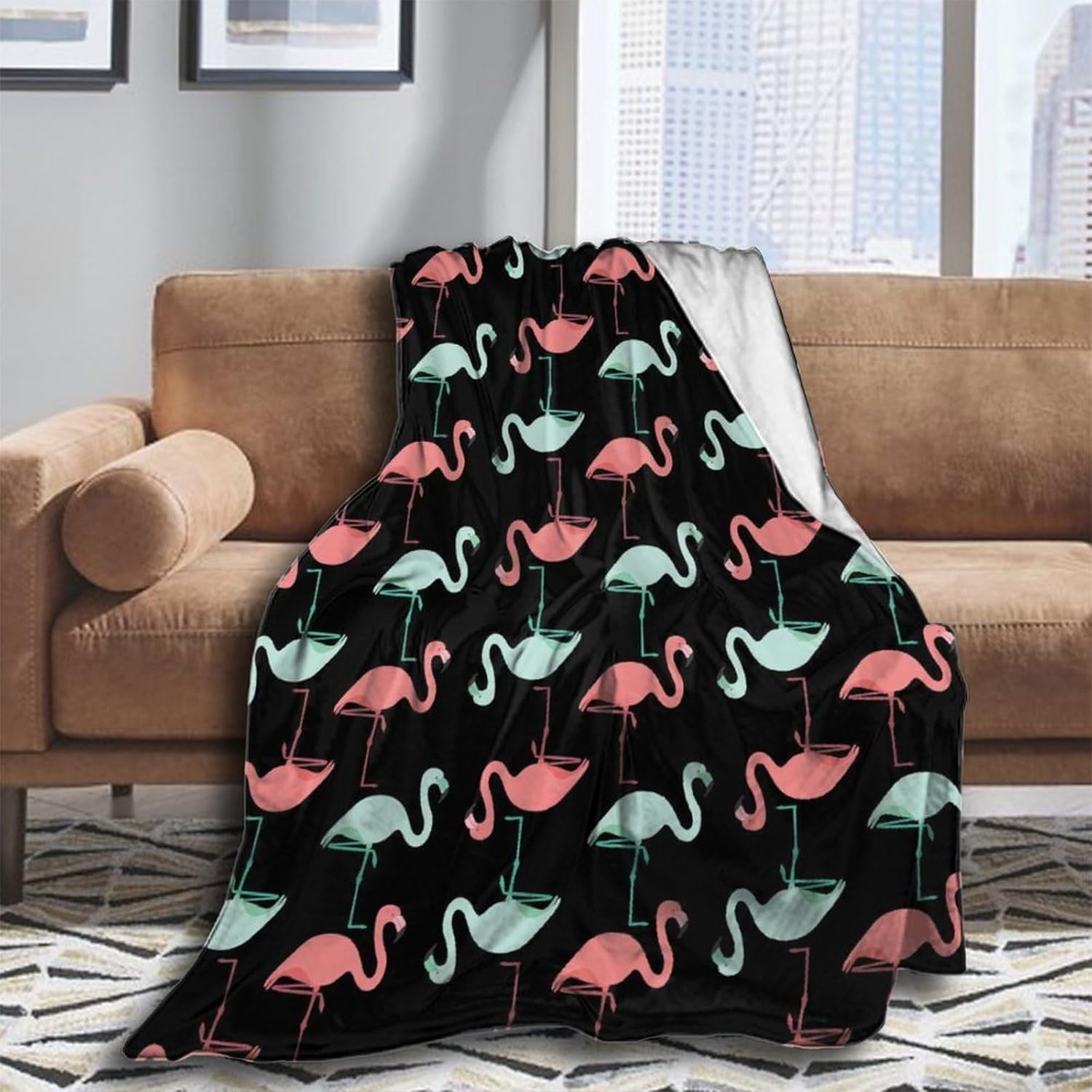 Kids Pink and Turquoise Flamingo Throw Blanket Luxury Throw Blanket ...