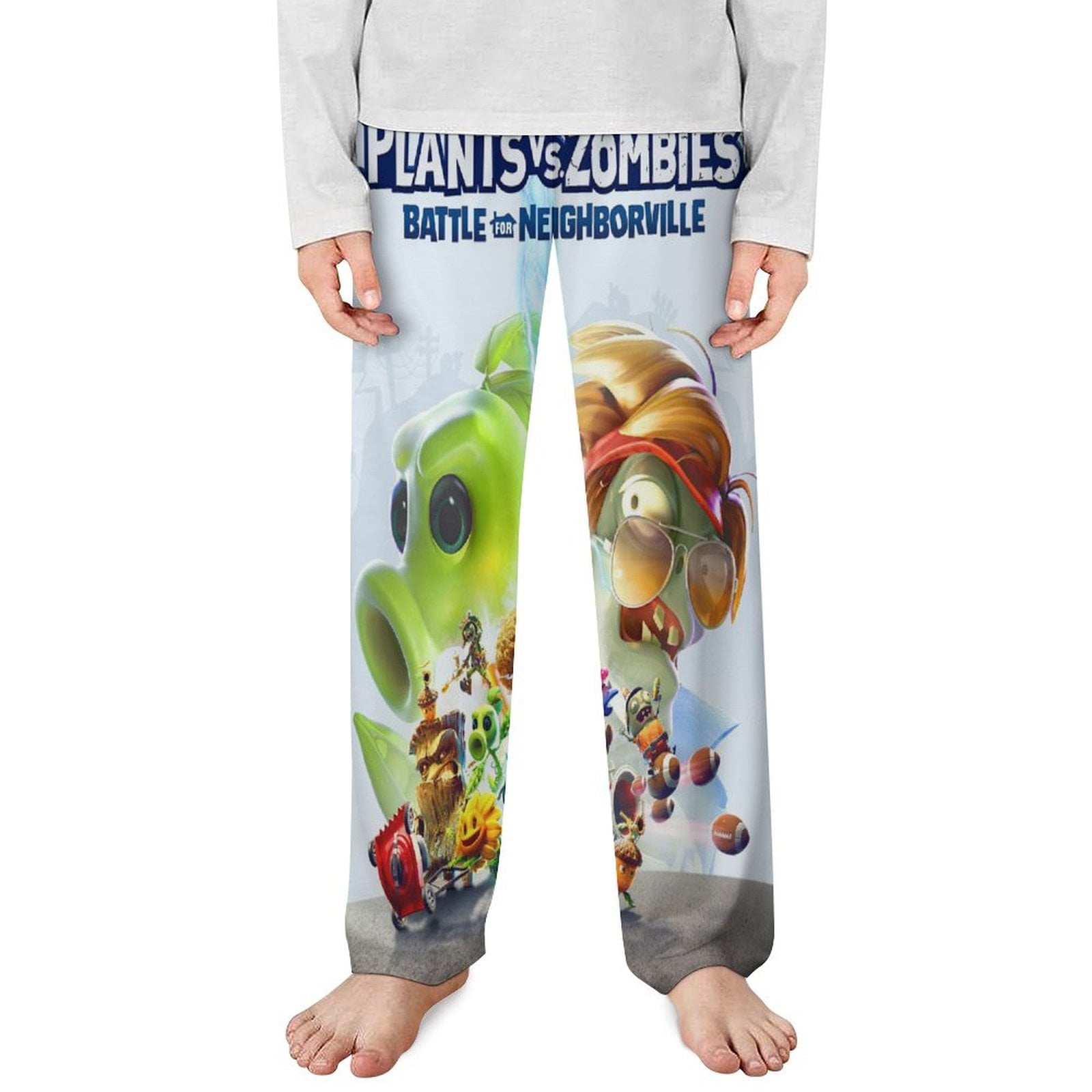 Kids Plants Vs Zombies Pajamas Pant Comfortable Drawstring Lounge ...