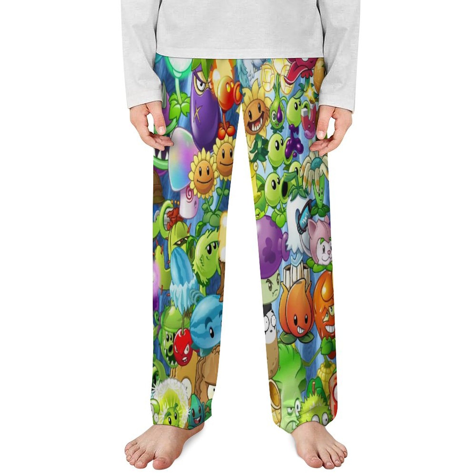 Kids Plants Vs Zombies Pajamas Pant Comfortable Drawstring Lounge ...