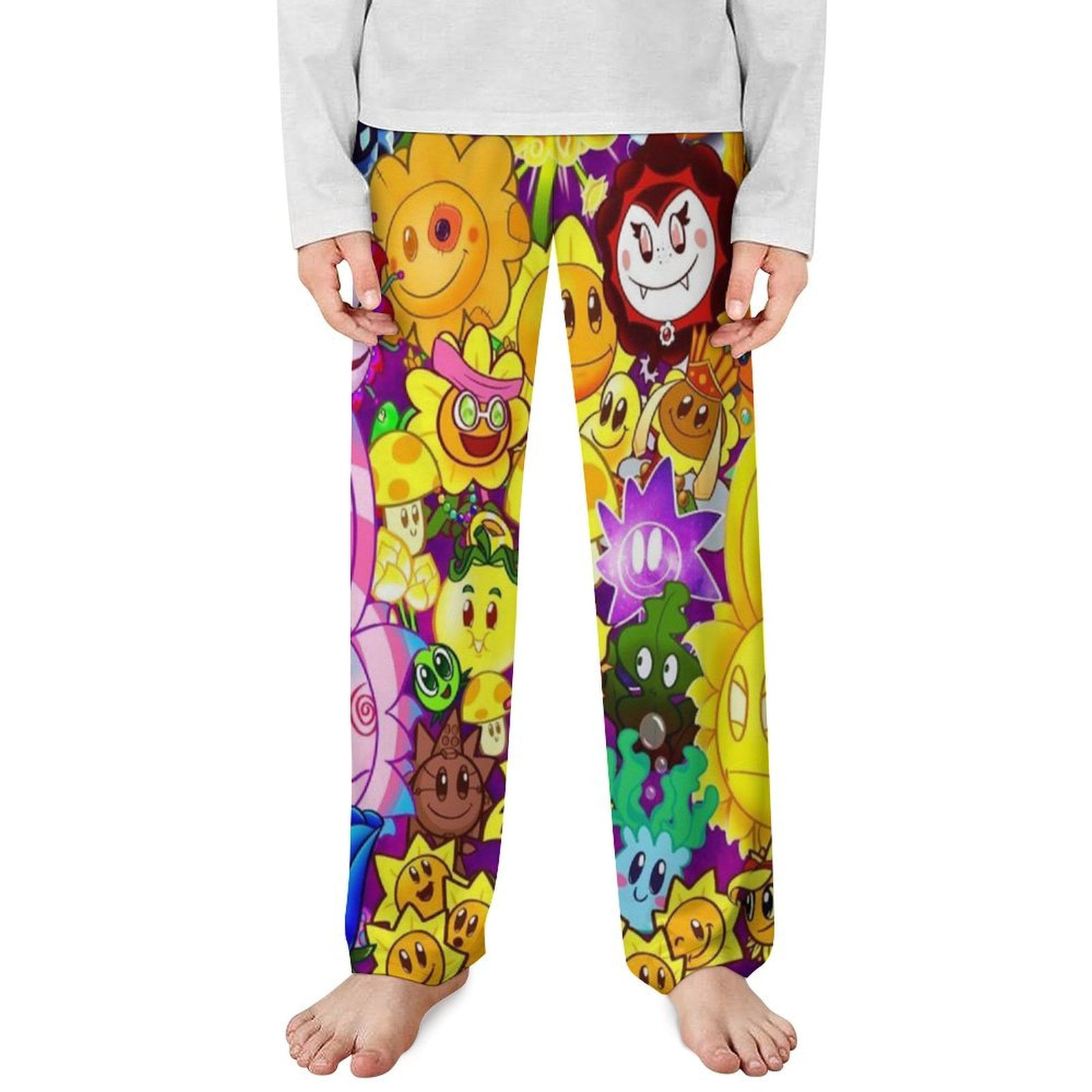 Kids Plants Vs Zombies Pajamas Pant Comfortable Drawstring Lounge ...