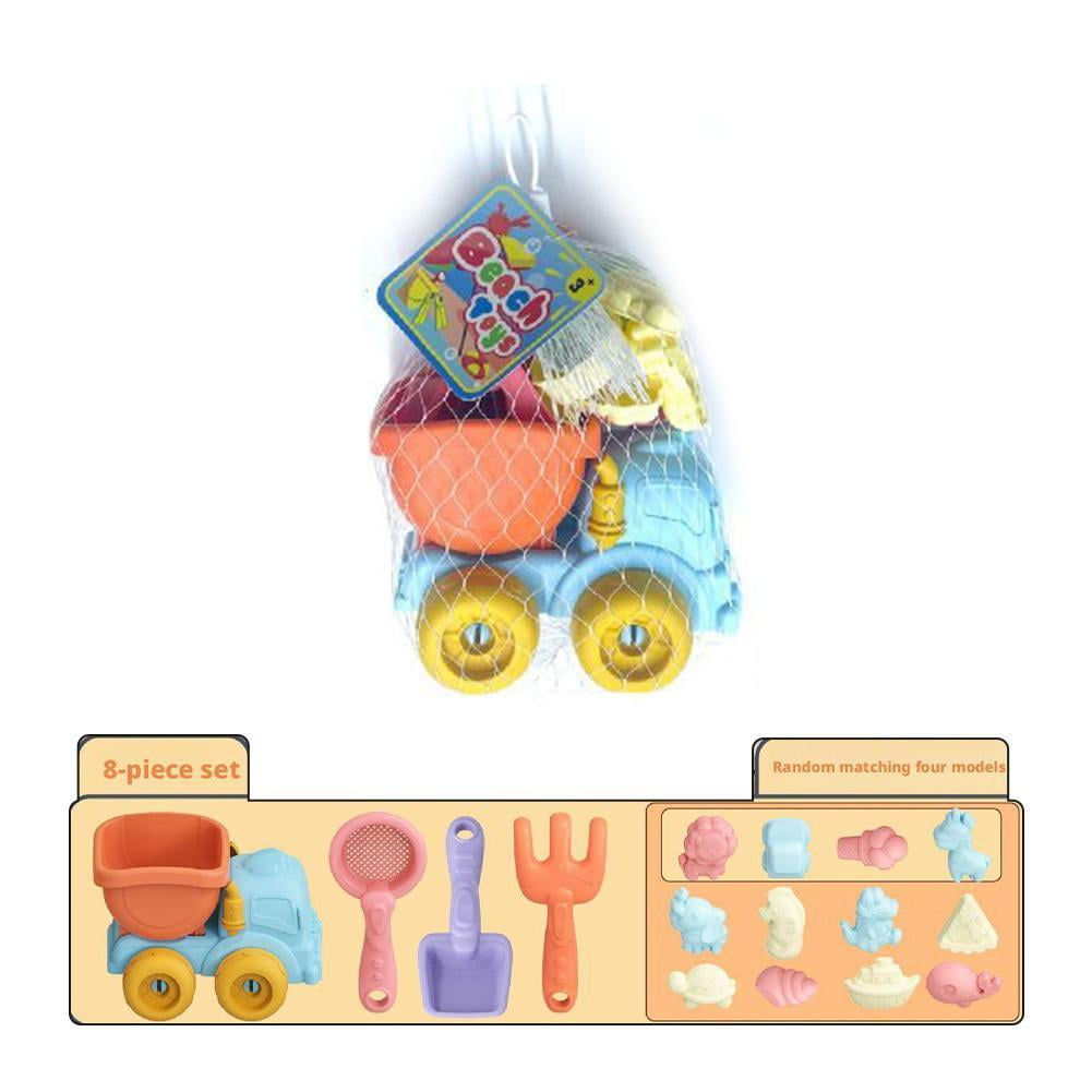Kids Plastic Beach Bucket And Spade Set Colourful Sandbox Summer ...