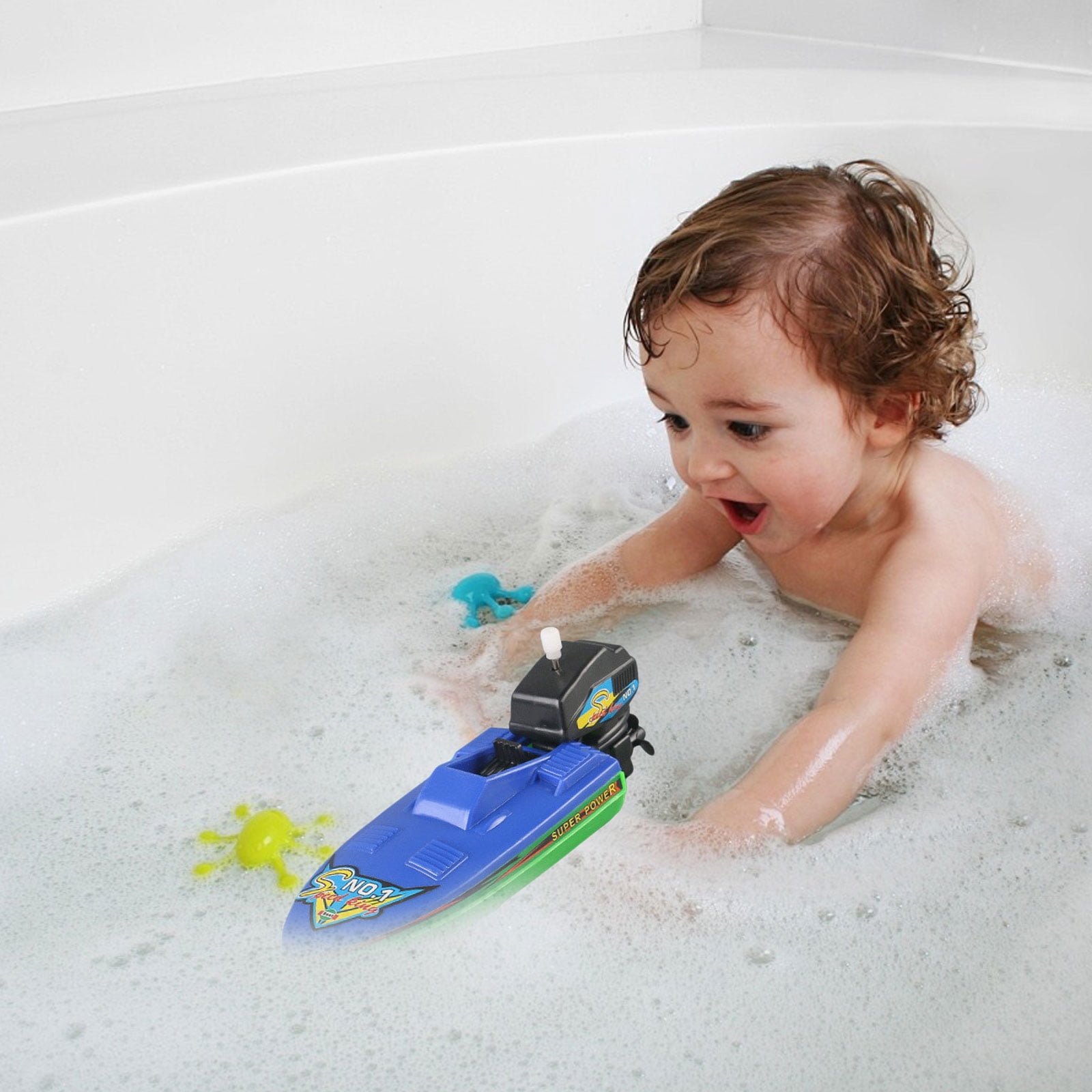 Kids Plastic Boat Toys 3pc Boys Vehicles Playset Boatsail Wind up Toys ...