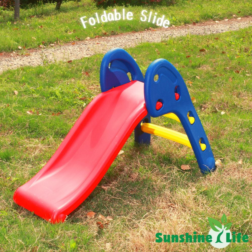 Kids Plastic Foldable Slide, Indoor Playground Equipment Children ...
