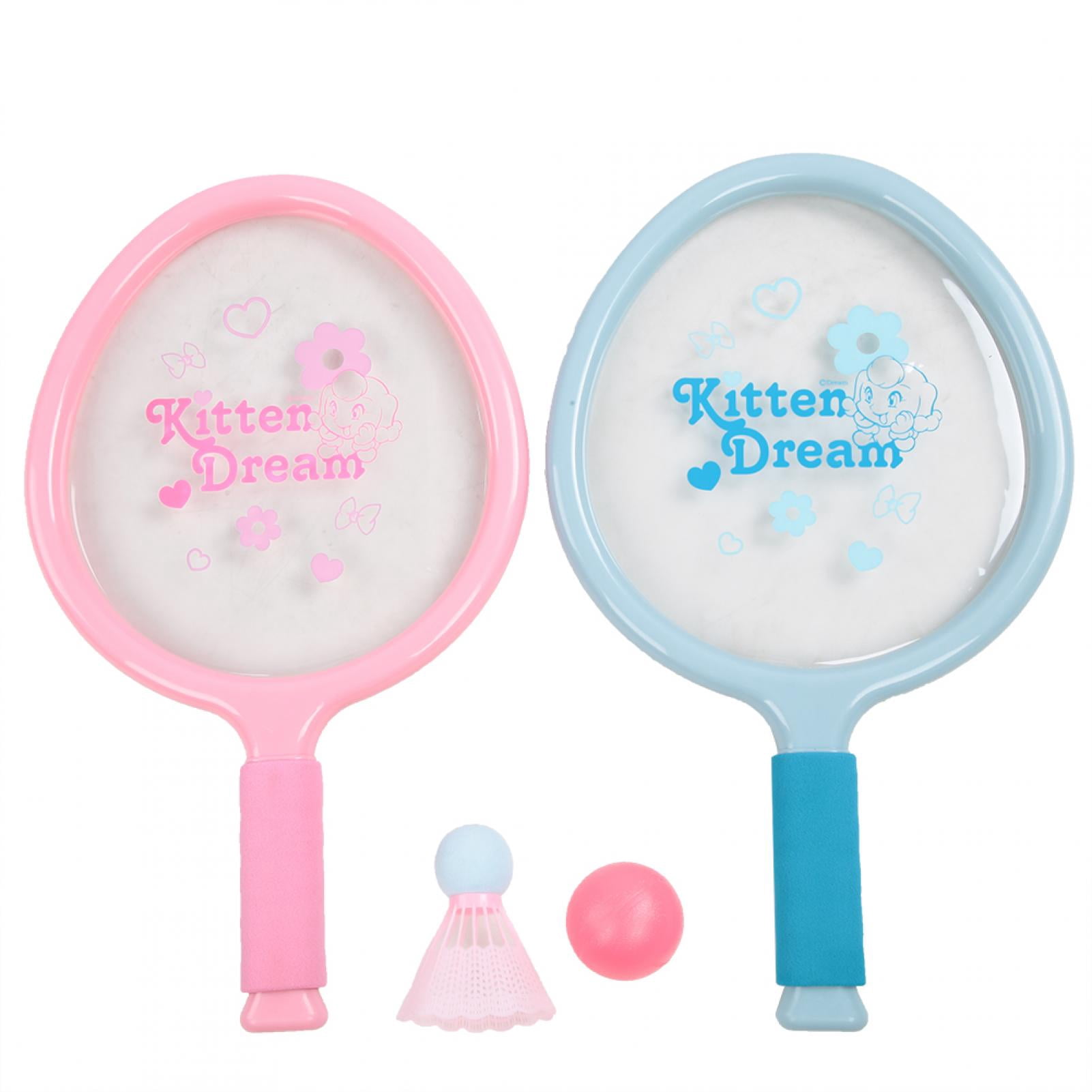 Kids Plastic Safety Racket Set, Badminton Toy with Ball for Indoor ...