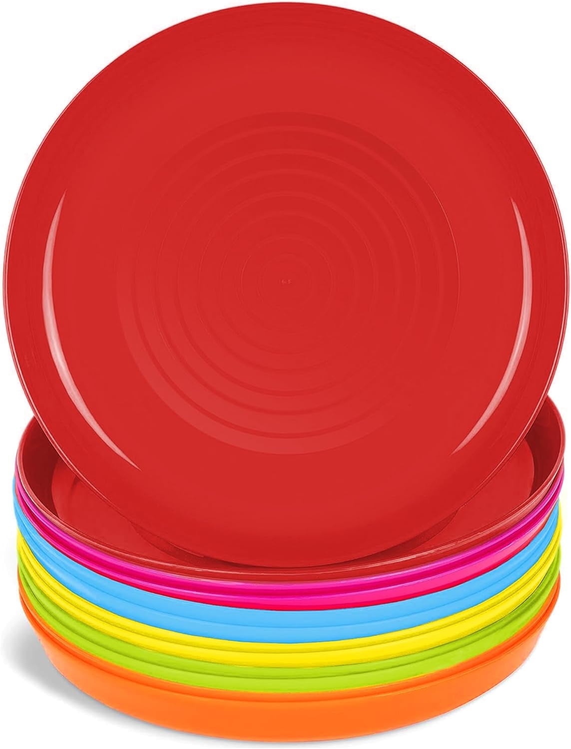 Plaskidy, Kids Plates Set, 12 Pack, Brightly Colored 7 Inch - Walmart.com