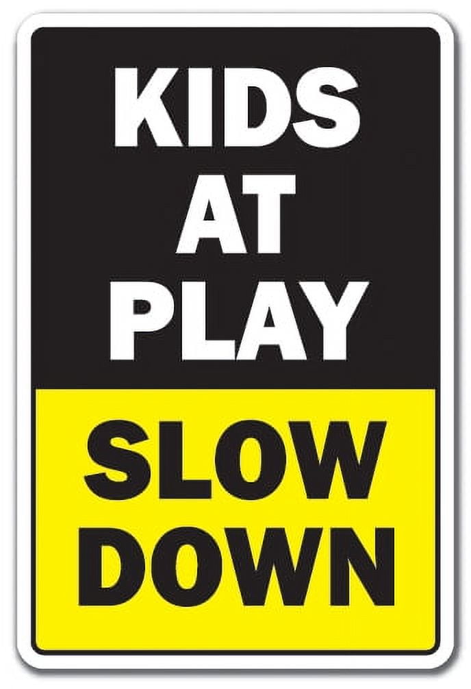 Kids At Play Slow Down [3 Pack] of Vinyl Decal Stickers | 3.3" X 5 ...