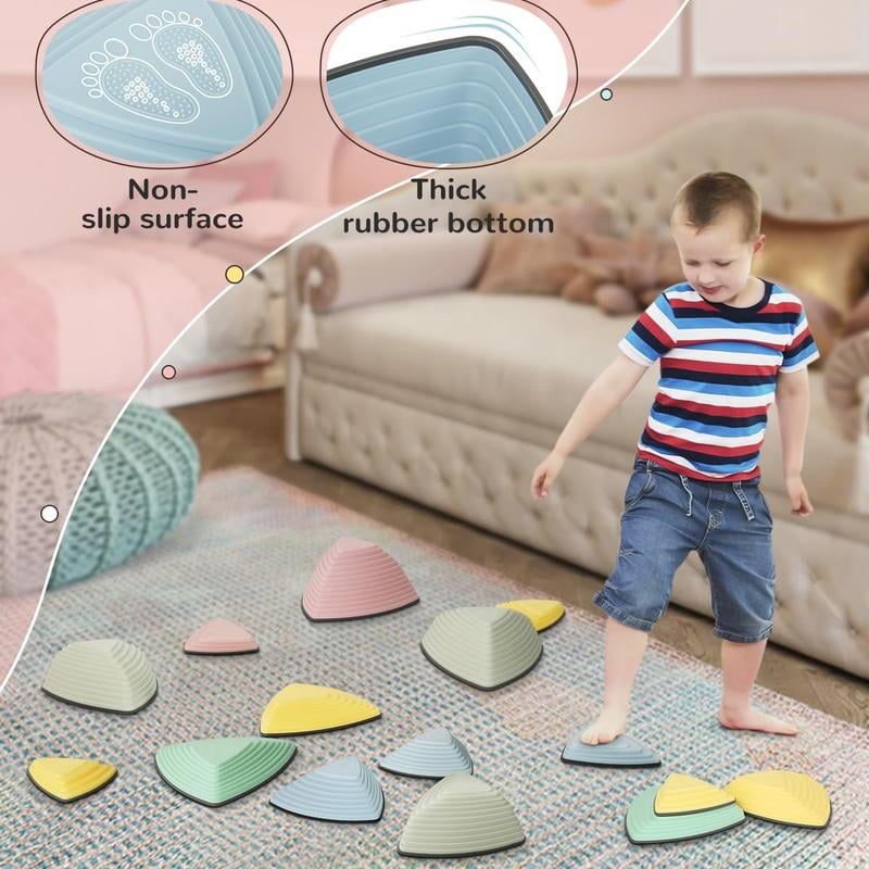 Kids Play Stepping Stones for Balance and Coordination, Non-Slip bottom ...