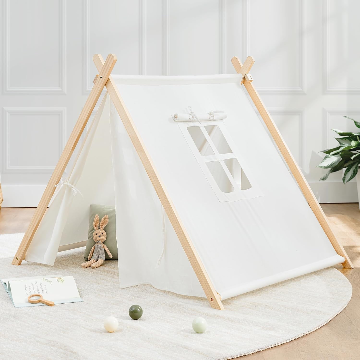 Kids Play Tent - Breathable Cotton Teepee for Imaginative Activity ...