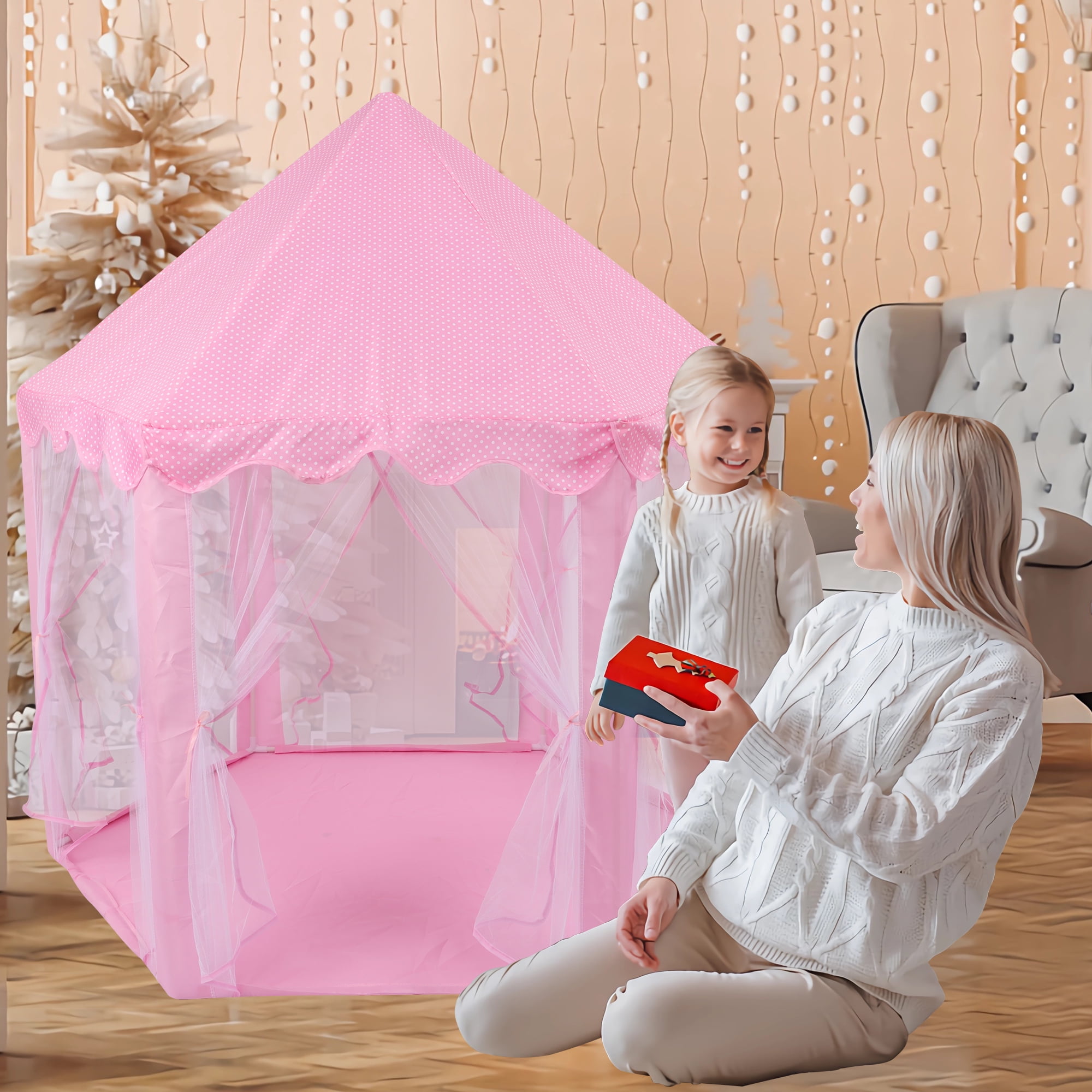 Kids Play Tent Girls Large Playhouse Kids Castle Play Tent for Children ...