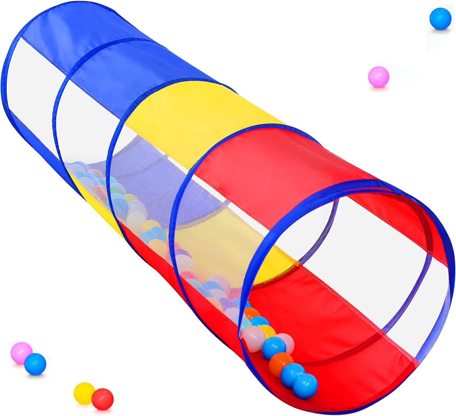 Kids Play Tunnel for Toddlers, Pop up Crawl Tunnel Play Tent for Baby ...