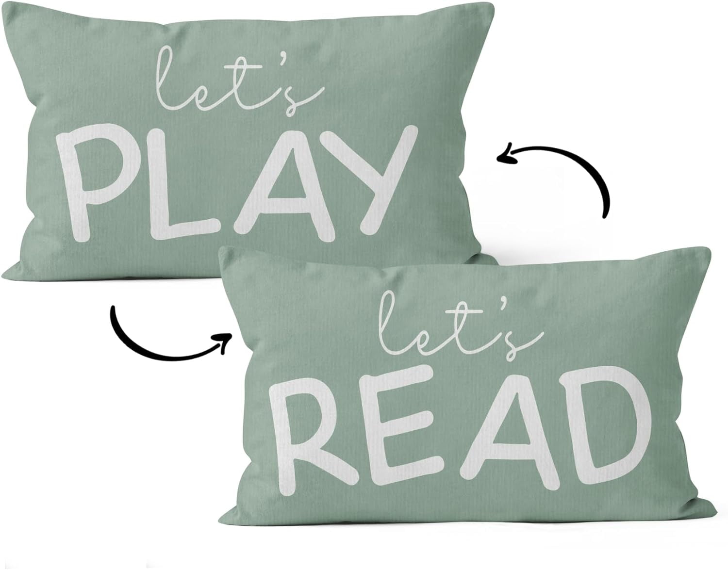 Kids Playroom Decor,Classroom Pillows Cover,Let''s Read Play Decorative ...