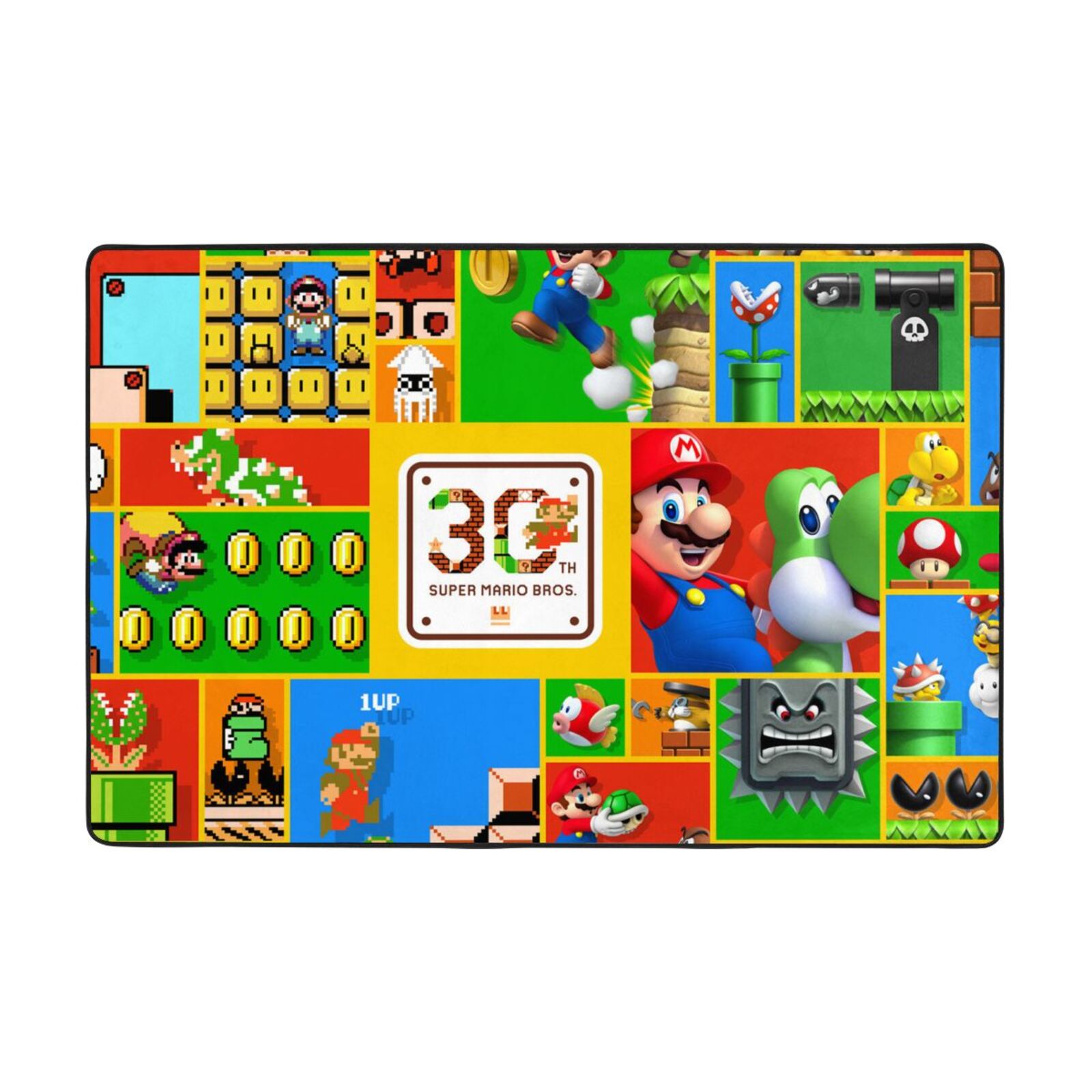 Kids Playroom & Game Room Carpet | Cute Cartoon Super Mario Characters ...