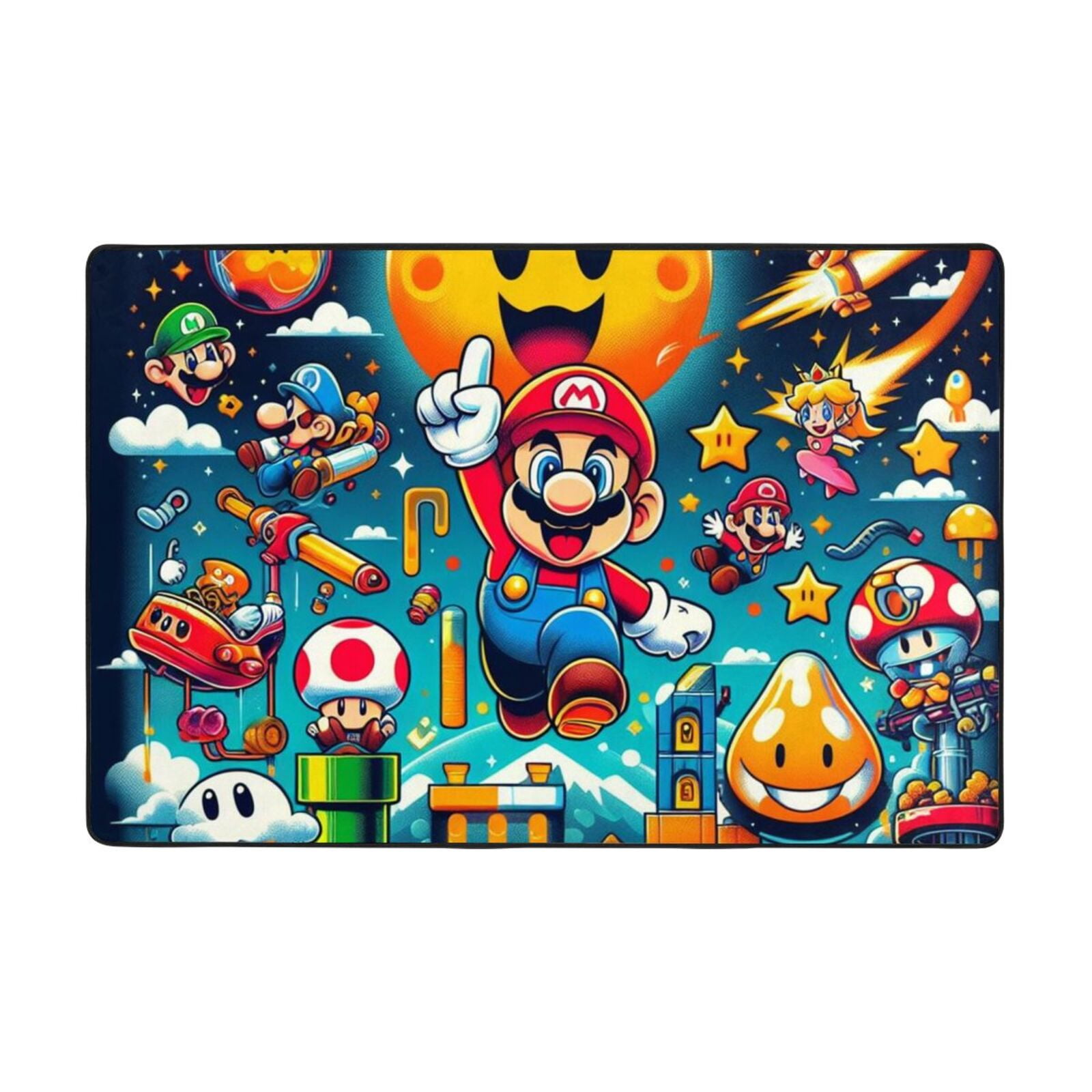Kids Playroom & Game Room Carpet | Cute Cartoon Super Mario Characters ...