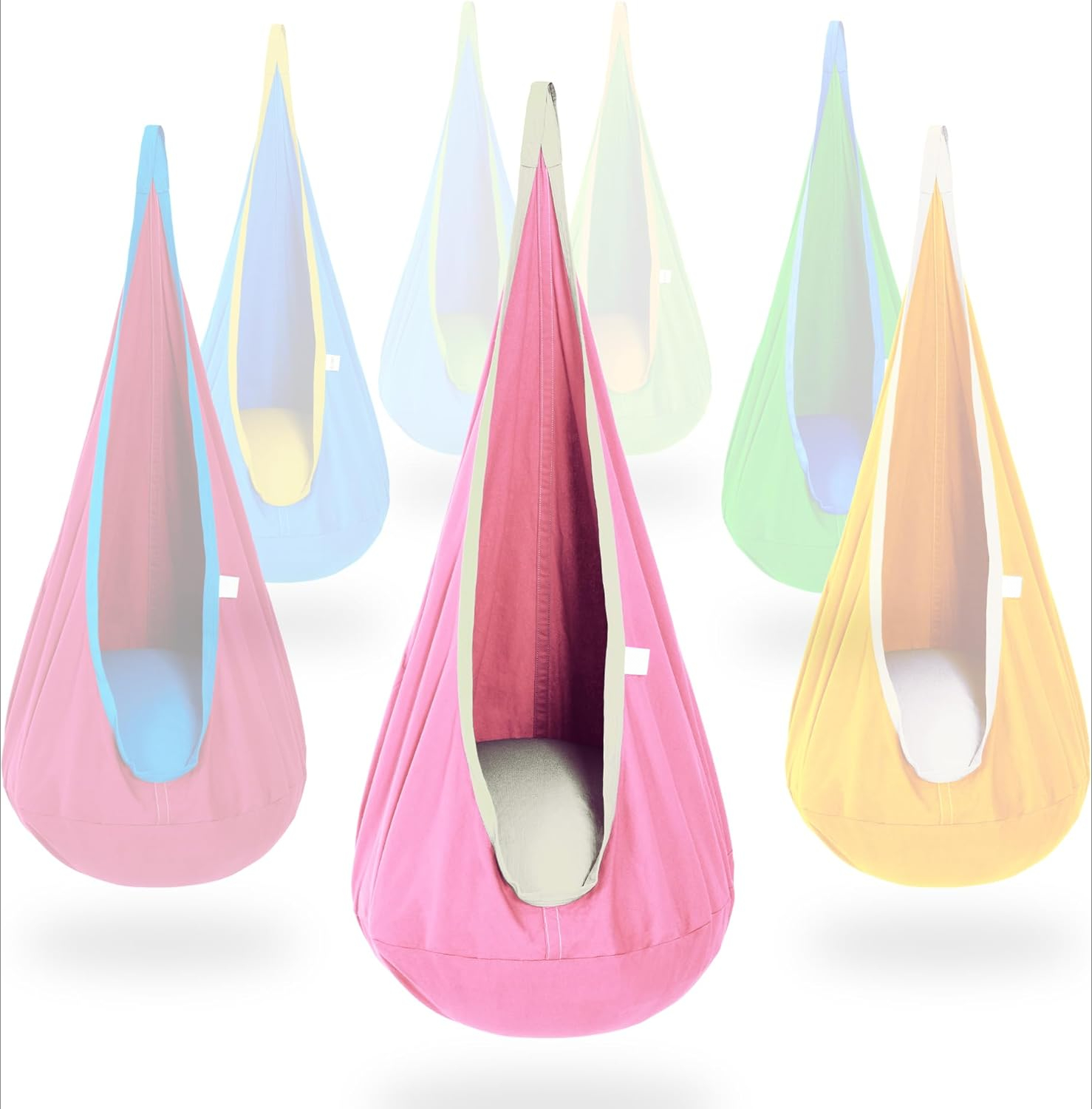 Kids Pod Swing Seat, Cotton Child Hammock Swing Chair, Sensory Swing ...