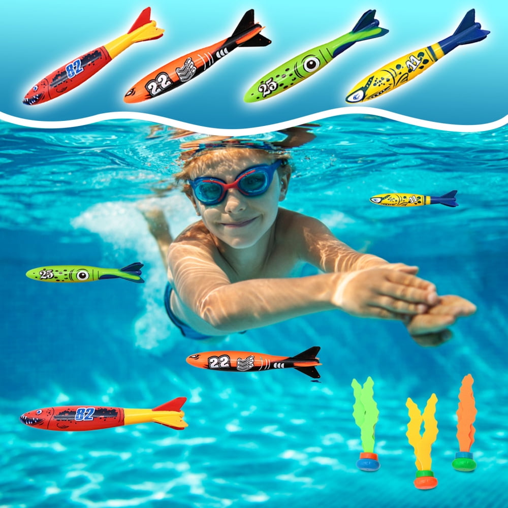 Kids Pool Diving Toys Set Underwater Games Fun Water Game Swimming ...