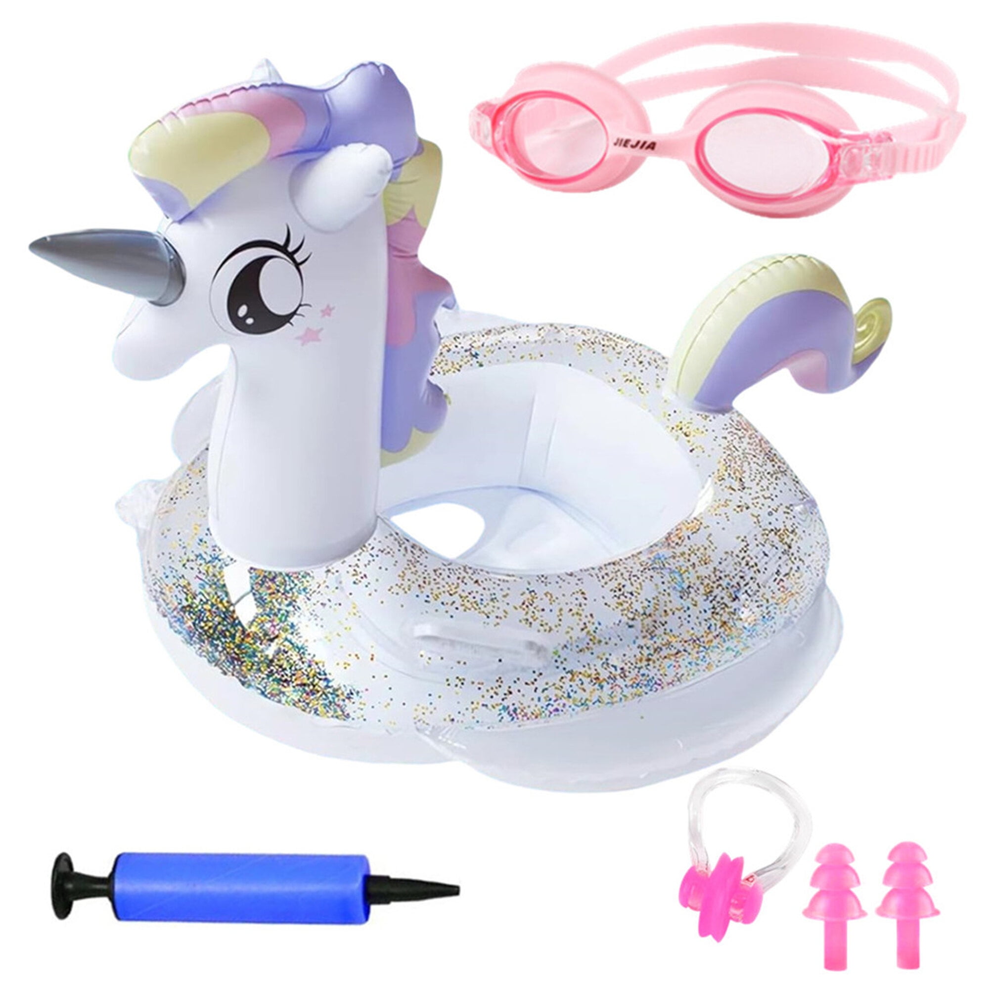 Kids Pool Floats,Inflatable Swim Tubes Ring Toy Cute Unicorn Floaties ...