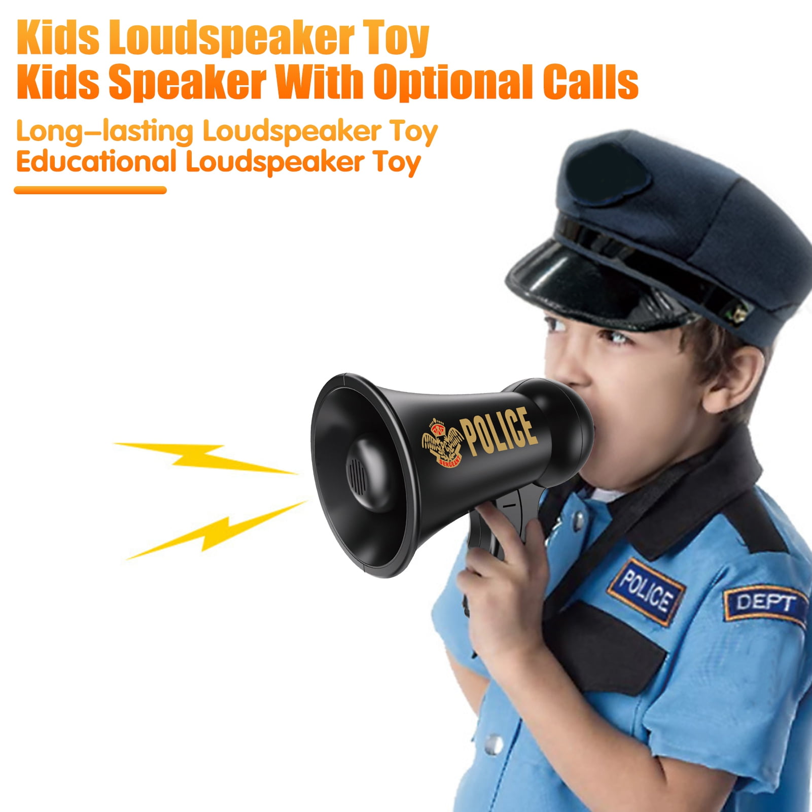 Kids Portable Megaphone Toy - Voice Alarm Modes Battery Operated Mini ...