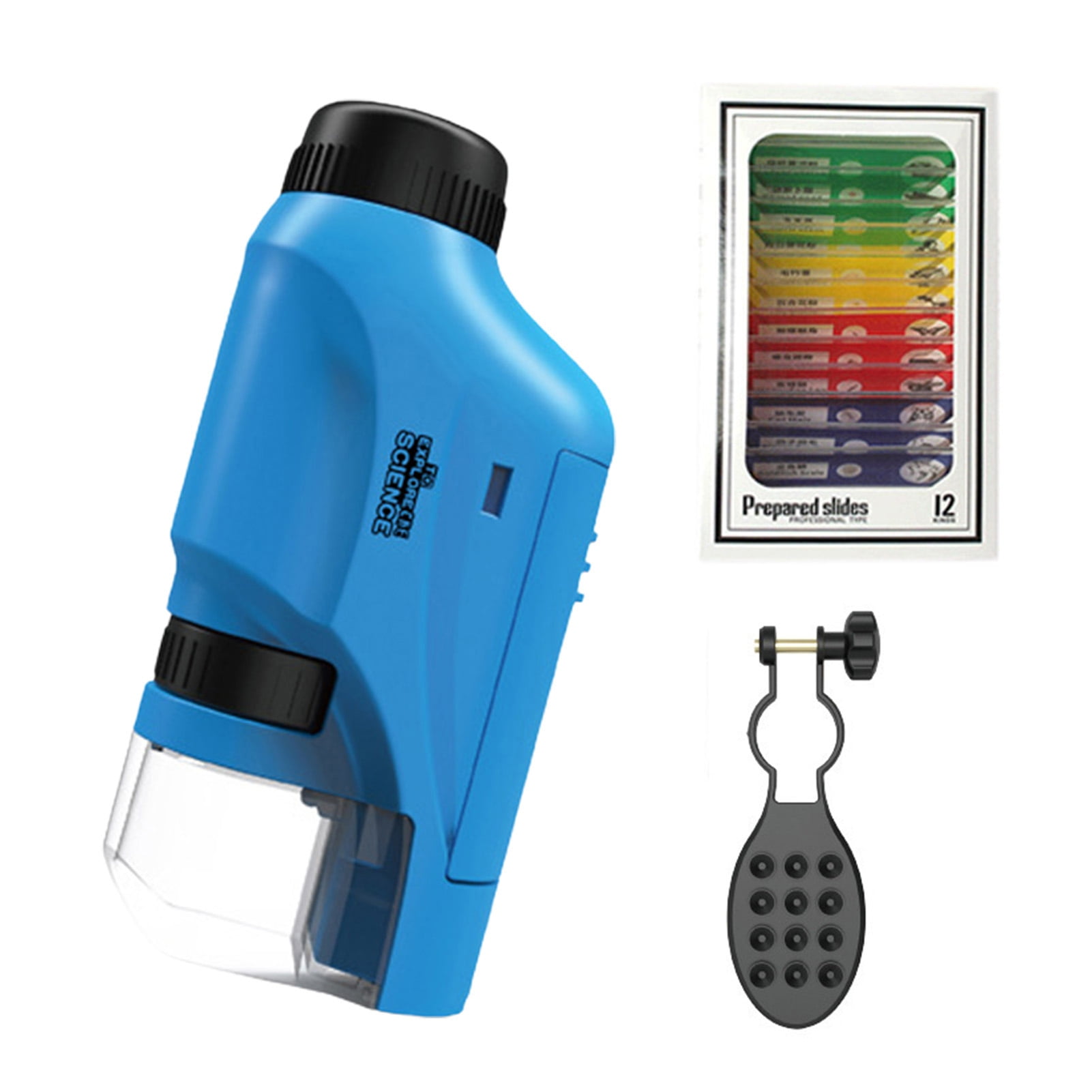 Kids Portable Microscope - 60-120X Magnification Clear Lens Mini ...