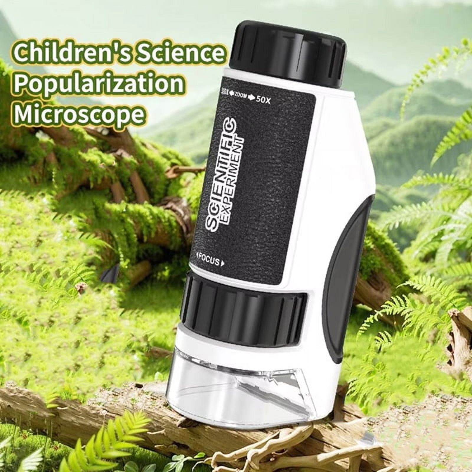 Kids Portable Mini Microscope 50X-300X Science Discoveries Handheld ...